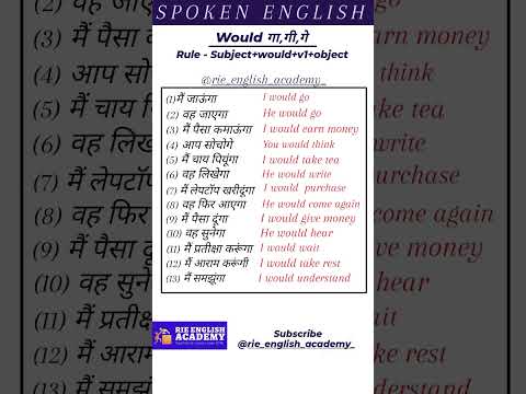 use of would @rie_english_academy @would @learning english @spoken english @grammar