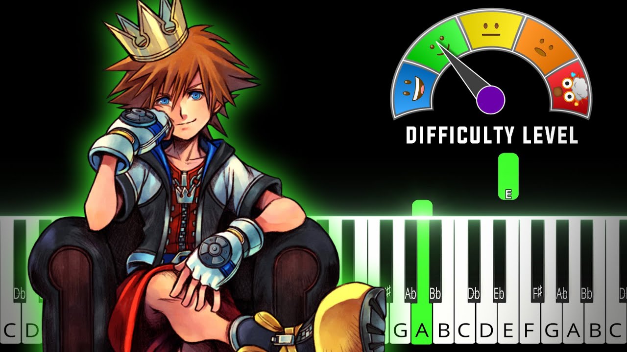 Dearly Beloved - Kingdom Hearts | EASY MEDIUM Piano Tutorial + Sheet Music (PDF)