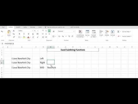 EXCEL Substring function