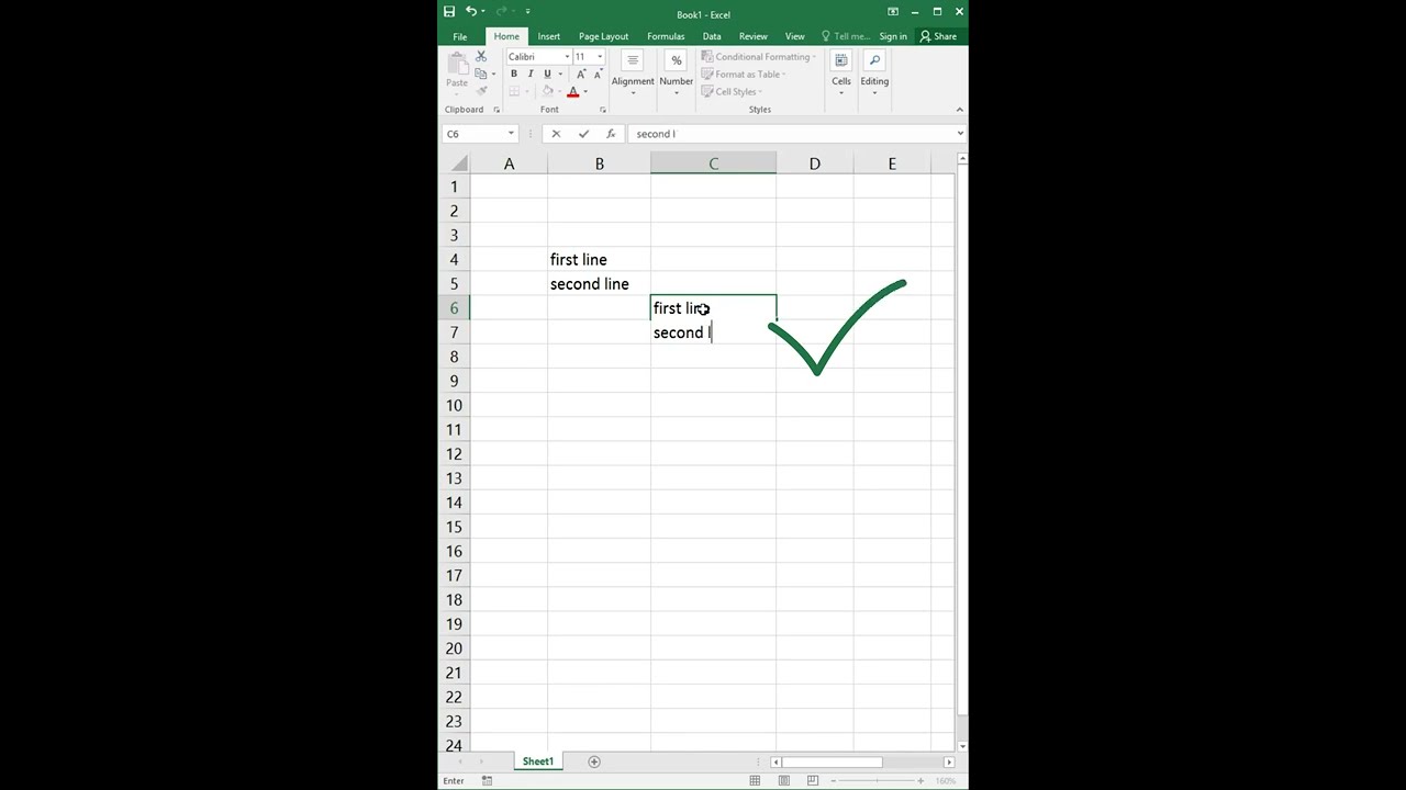 Multiple Lines in One Cell in MS Excel