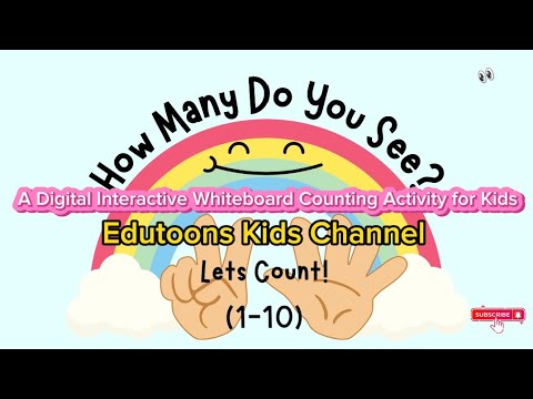 A Digital Interactive Whiteboard Counting Activity| What Do You See kids?
