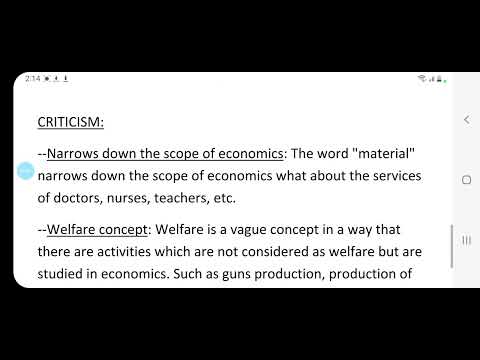 Economics as a science of material welfare