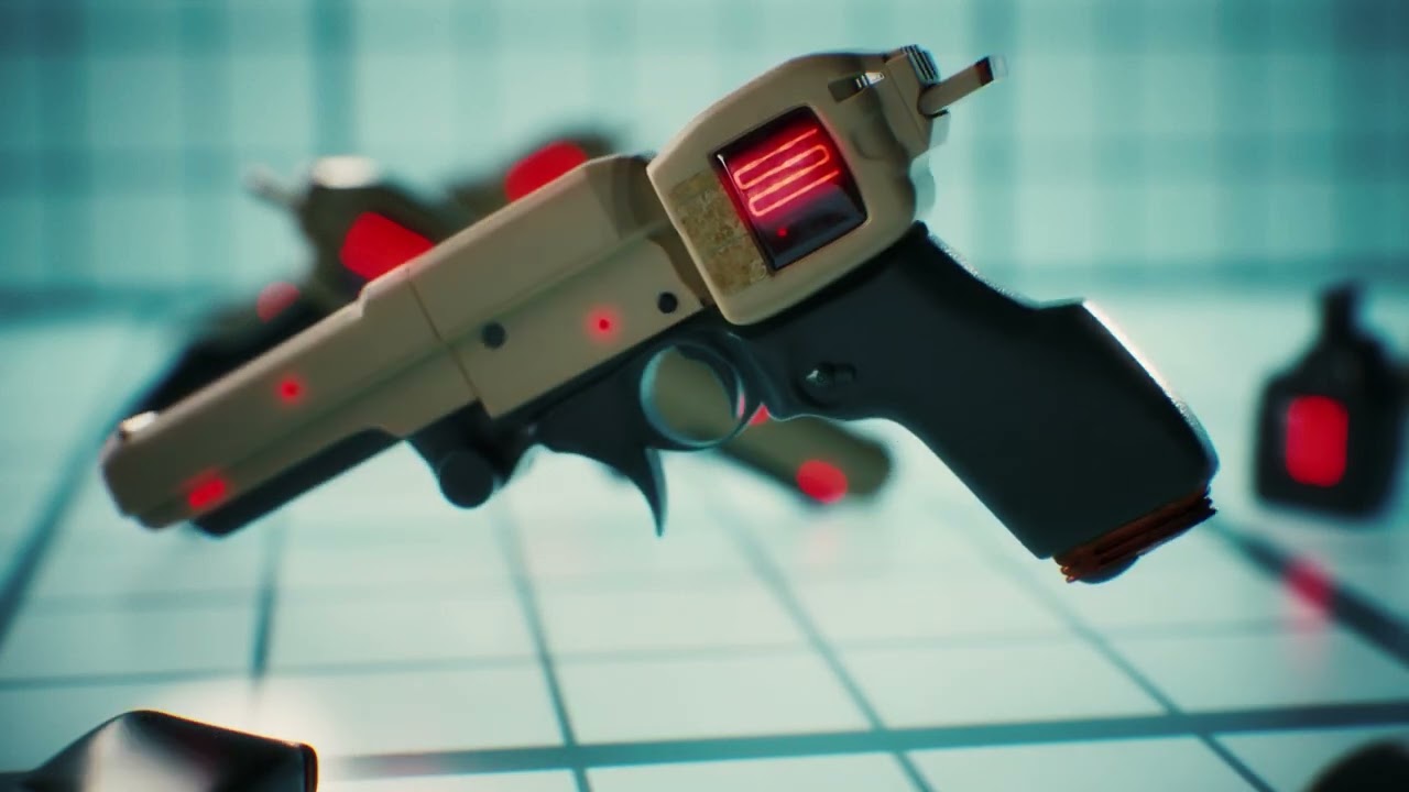 Sci-fi pistol 3D model (concept by AI)