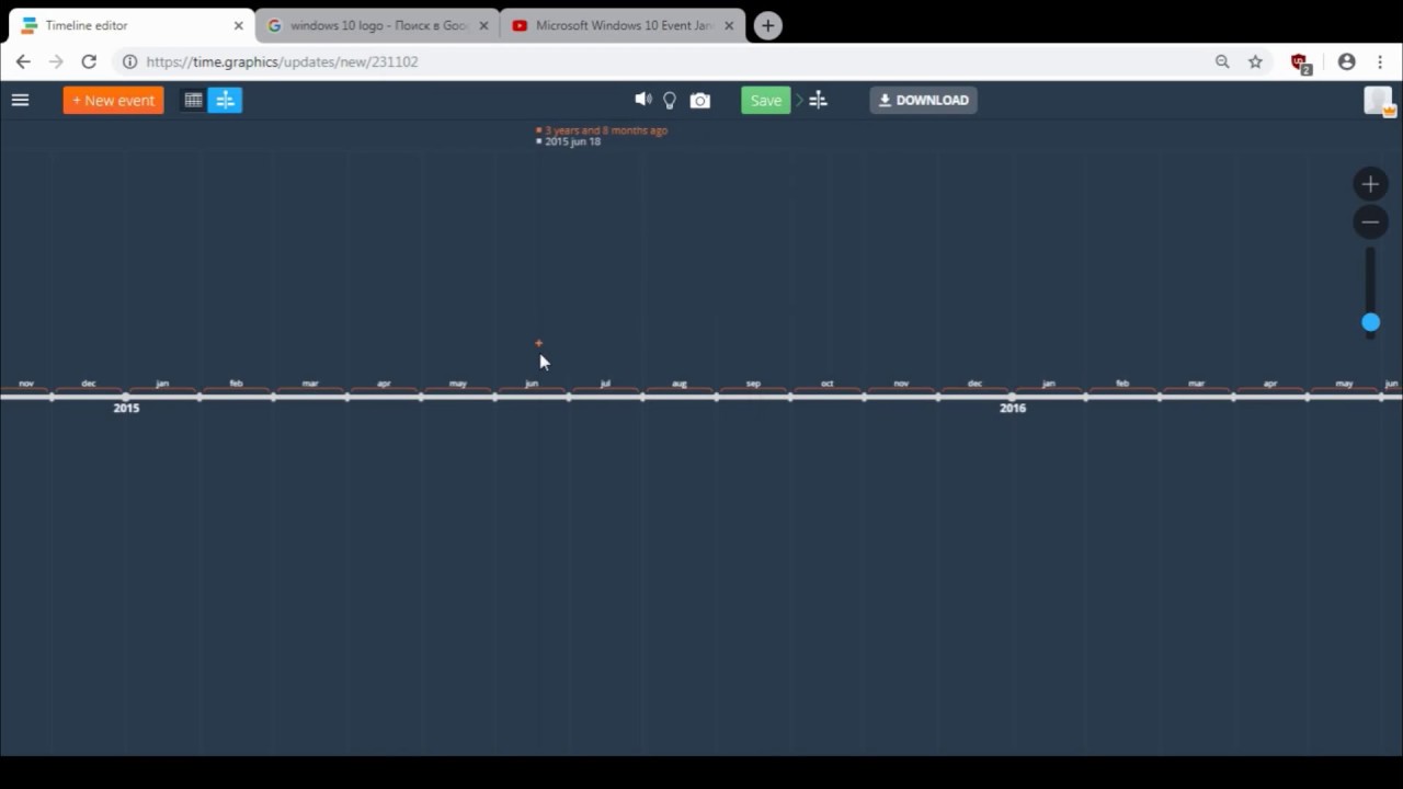 Adding event tutorial. Videobook – timeline maker tutorial.