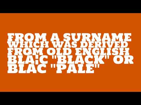 What is the origin of the name Blake?