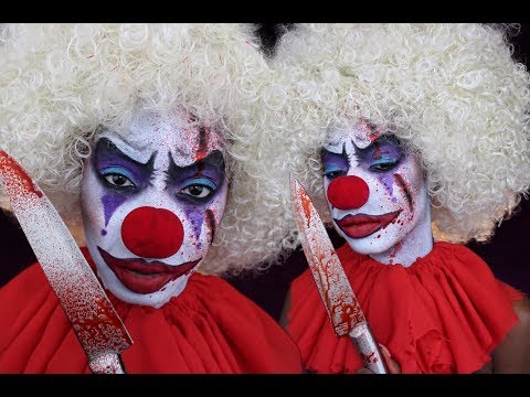 Creepy Clown Halloween Makeup Tutorial| Scary Clown Makeup Tutorial