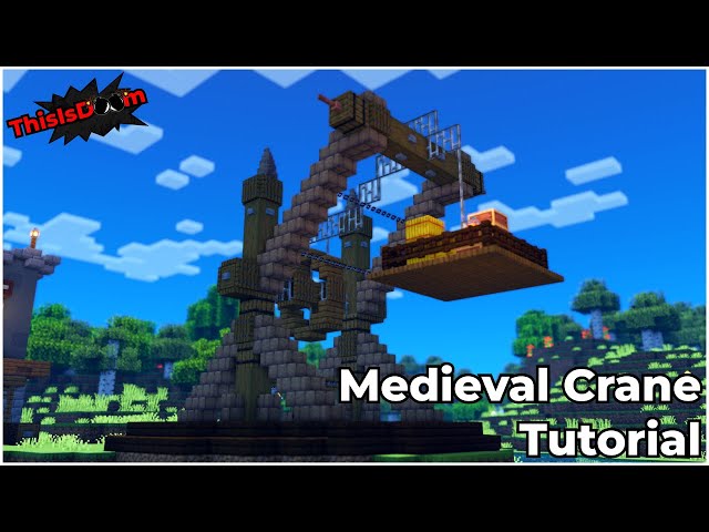 Medieval Crane (Build and Litematic) Minecraft Map