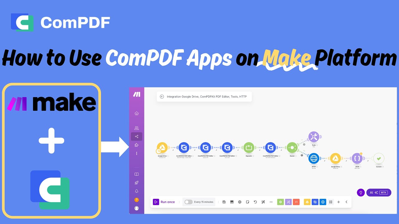 How to Automate Document Processing on Make with ComPDF App | iPaaS | ComPDFKit