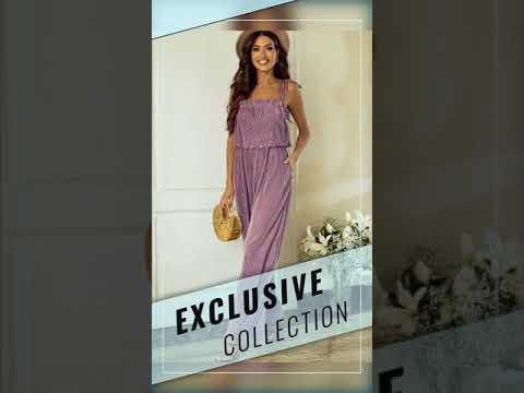 Rose Tan Solid Self Tied Straps Pleated Wide Leg Jumpsuit