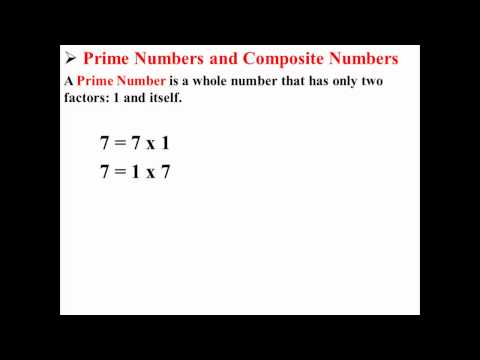 Prime Numbers and Composite Numbers