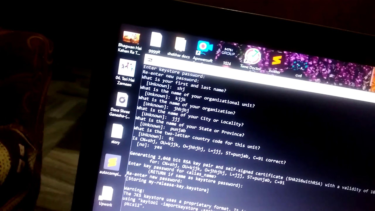 Unsigned to signed build ionic, android