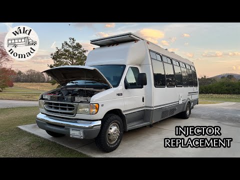 Ford E-Series Misfire Diagnosis and Injector Replacement // Shuttle Bus RV Conversion