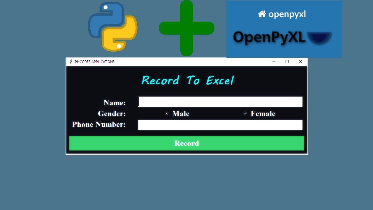 How to add data to excel using Python | Excel using openpyxl | Tkinter | Python Tutorial #2