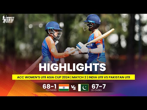 India Women U19 vs Pakistan Women U19 | ACC Women's U19 Asia Cup | Match 2