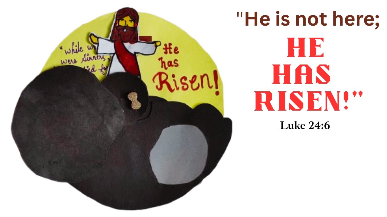 He is Risen!-  – Empty Tomb Bible Craft for Easter Sunday, Good Friday & Resurrection Day