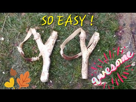 How to make a SURVIVAL slingshot /catapult