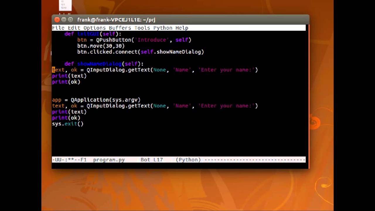 PyQt5 Tutorial - text input