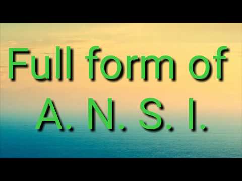 full form of ansi