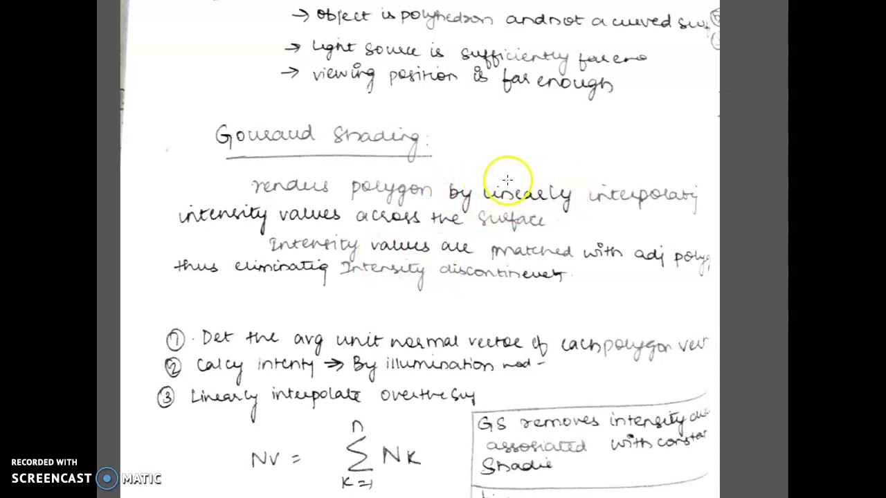 LECTURE 15 SURFACE RENDERING