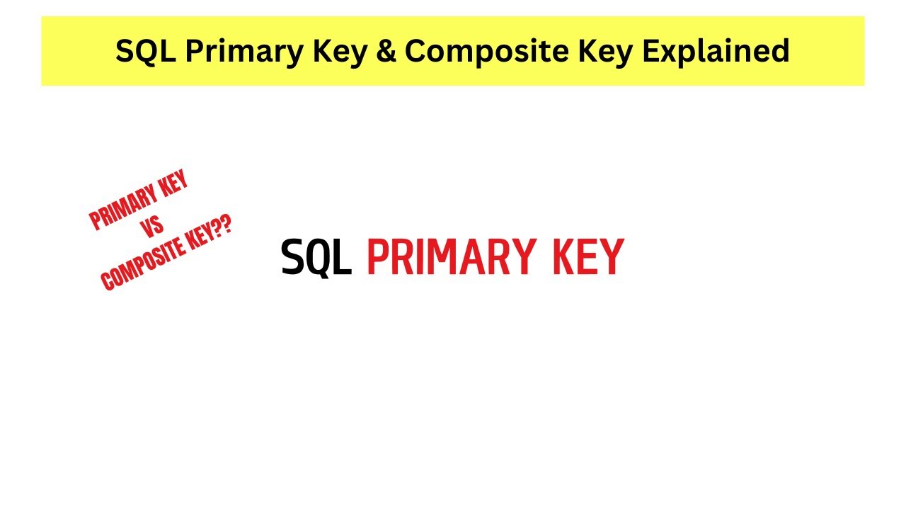 SQL Primary Key Explained Using Simple Examples.