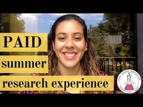 How to get a paid summer research experience?