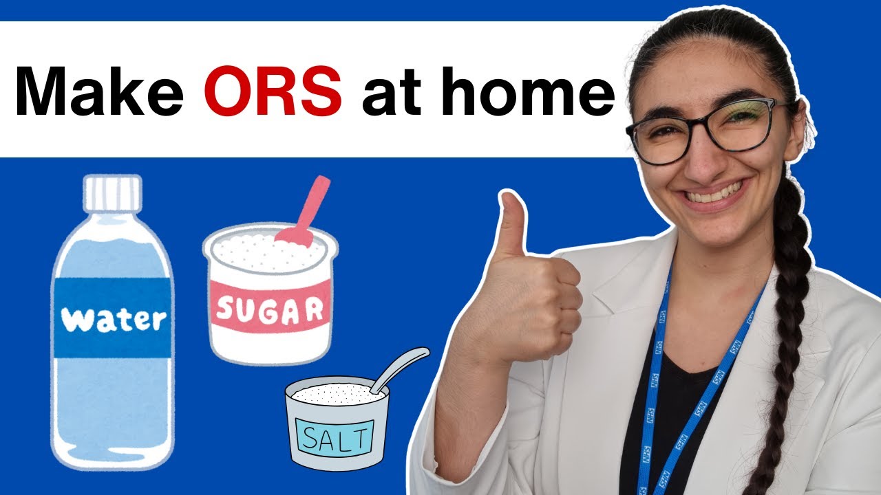 How to make oral rehydration solution (ORS) at home - electrolyte water recipe - WHO recipe