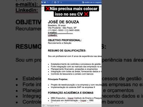 Não precisa mais colocar isso no seu currículo!! #rh #emprego #vagadeemprego #trabalho #entrevista