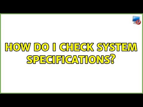 Ubuntu: How do I check system specifications?