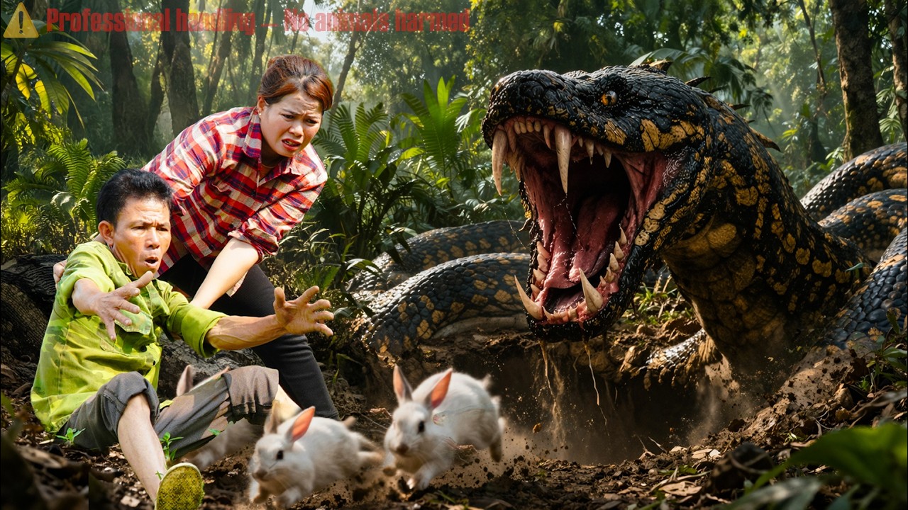 72 Hours of Terror 😱 Giant Python Emerges From Underground – Man Uses Chainsaw to Save Girl!