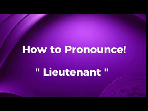 How to pronounce Lieutenant?|Lieutenant pronunciation American English Vs British English