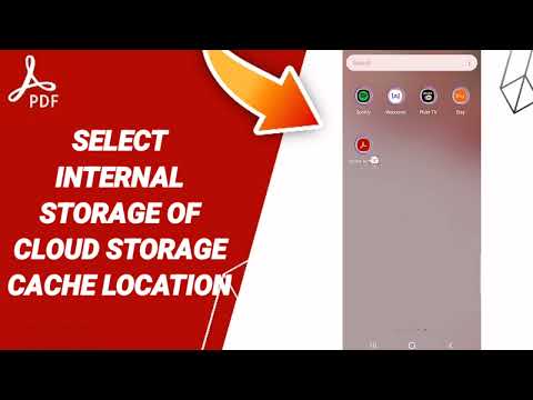 How To Select Internal Storage Of Cloud Storage Cache Location On Adobe Acrobat App