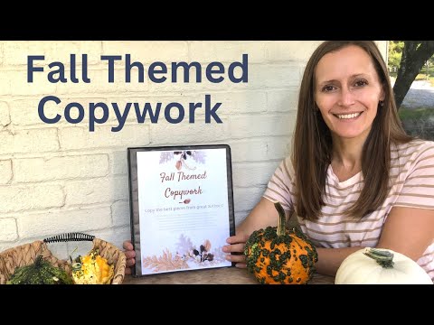 Fall Themed Copywork (FREE Printable) || Our Fall Writing Plans
