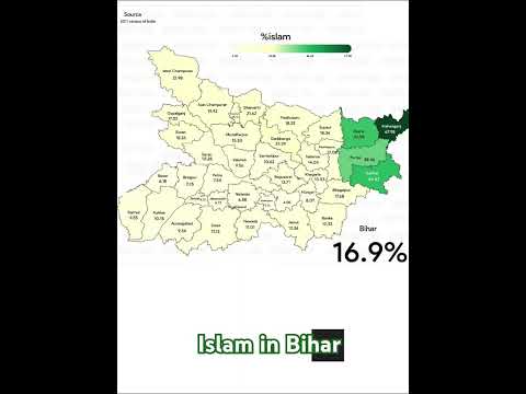 Islam in Bihar#india#Bihar#state#Islam#muslims#religion#map#faith#belief#spiritual#percentage