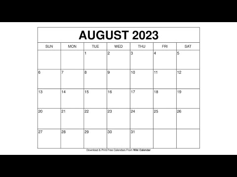 Free Printable August 2023 Calendar Templates With Holidays - Wiki Calendar