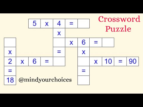 crossword puzzle in maths | maths crossword puzzle