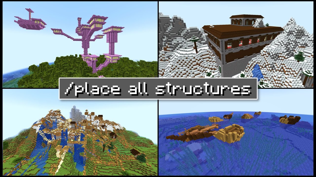 Minecraft - How To Place All Structures