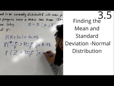 Edexcel A Level Maths: 3.5 Finding the Mean and Standard Deviation for a Normal Distribution