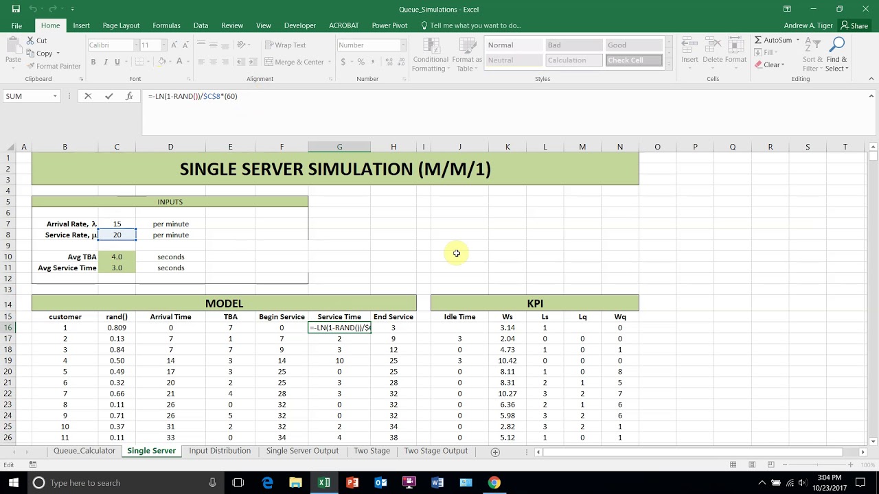 Queuing Simulation 1