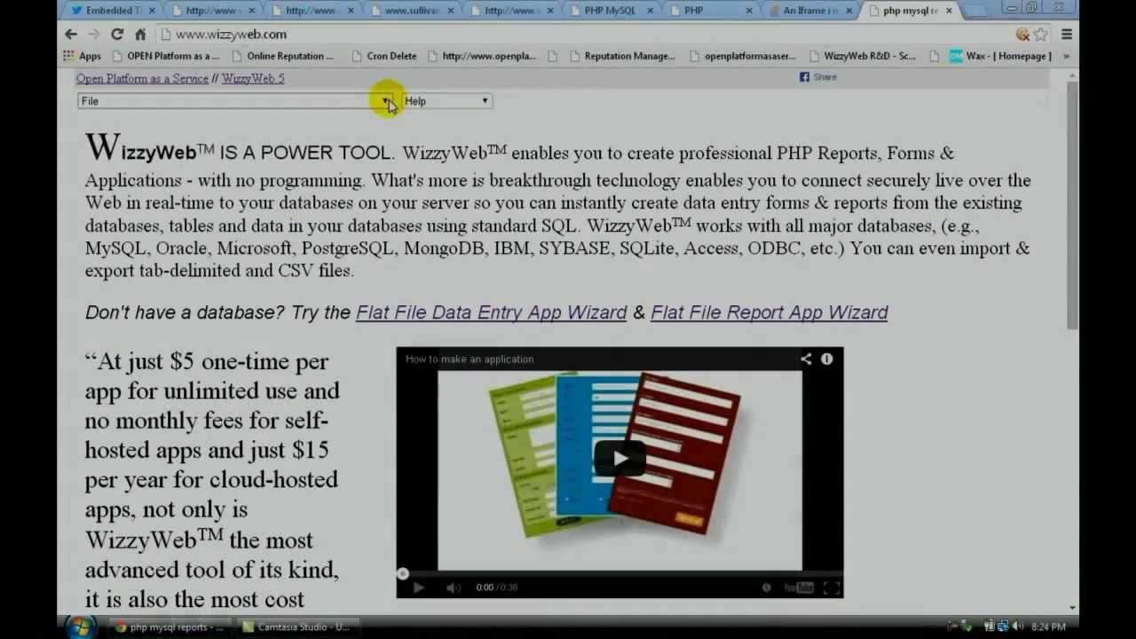 PHP MySQL Data Entry Applications with WizzyWeb