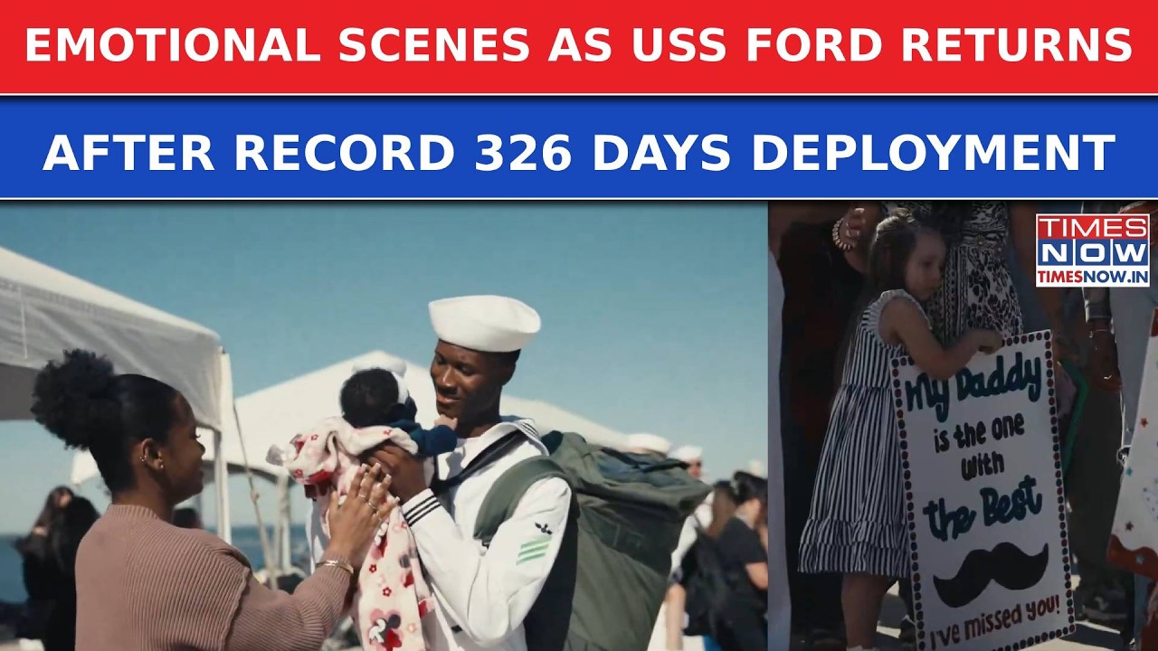 Emotional Scenes As USS Ford Returns After Record 326 Days Deployment| US Navy Welcomes Heroes Home