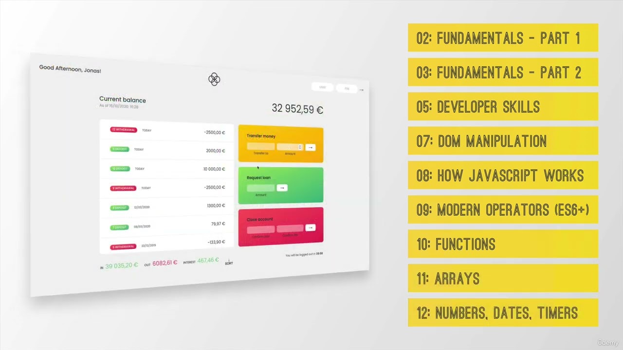 Course Structure and Projects | #1 | Jonas.io | Udemy Course