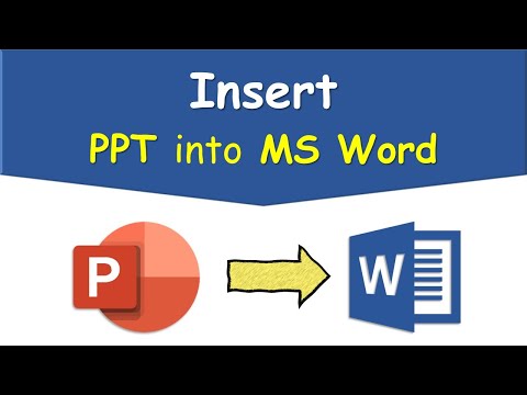 How to Embed a PowerPoint Presentation in MS Word | Insert PPT into MS Word