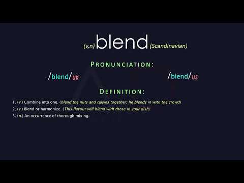 Blend Meaning And Pronunciation | Audio Dictionary