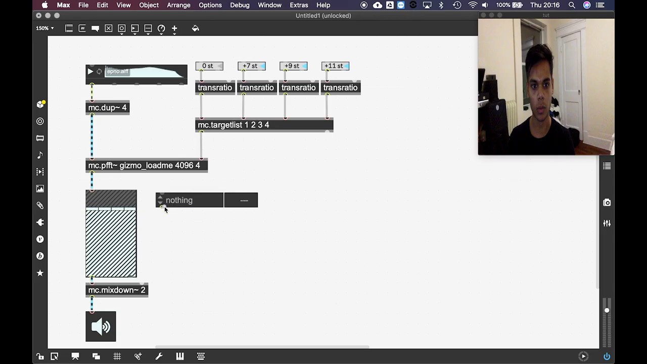 4 Part Harmonizer MAX/MSP Tutorial using mc