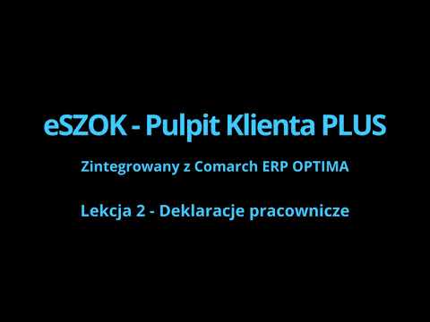 eSZOK BR Pulpit Klienta PLUS – Deklaracje pracownicze