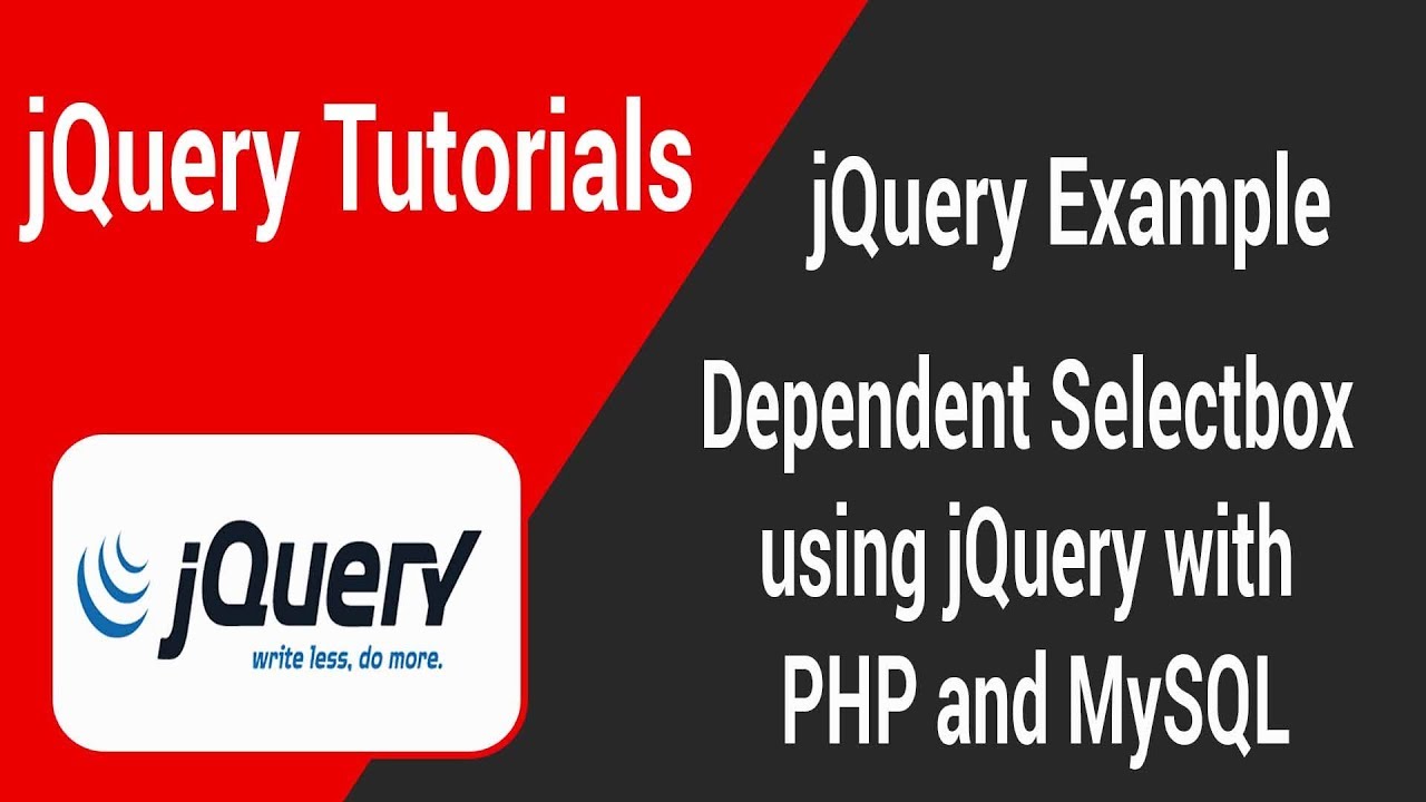 Dependent Select box using jQuery with PHP and MySQL