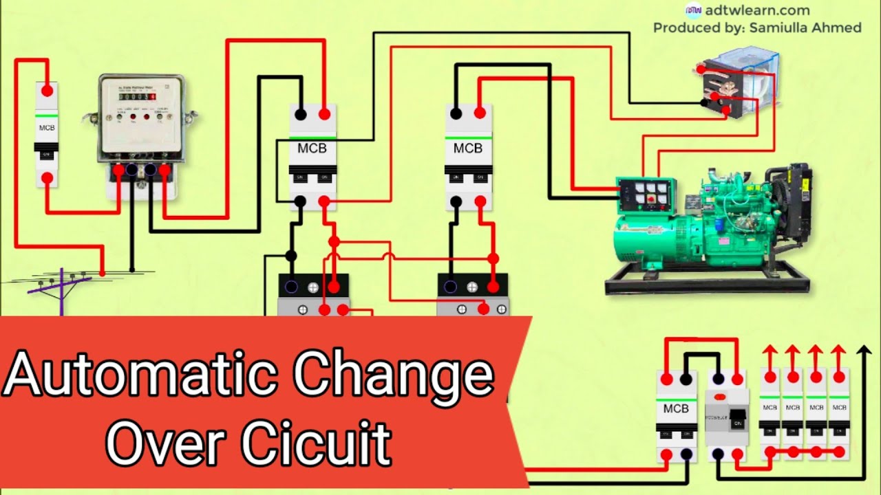 Automatic Change Over Circuit for Generator | Automatic Transfer Switch | ATC (with circuit Diagram)