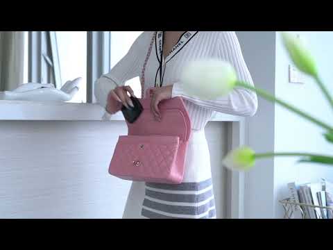 Chanel Classic Flap Medium | Calfskin Leather Pink | Luxury Vintage Outfits Fashion Bag Aesthetics