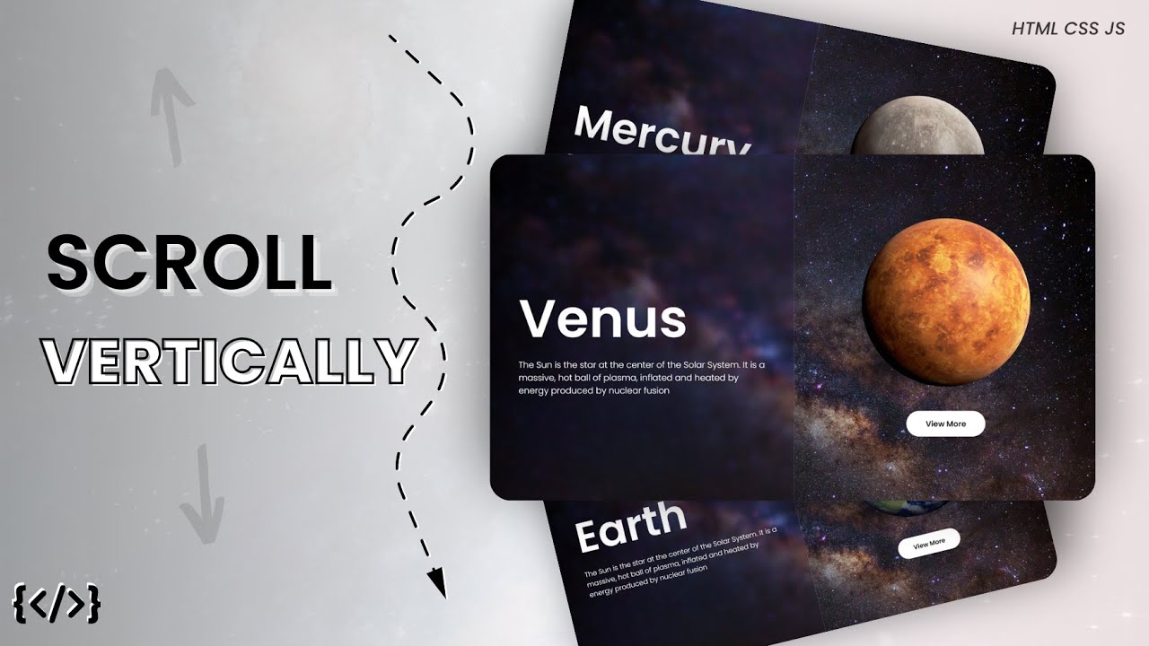 Create Unique Vertical Carousel Using HTML CSS & JS (Under 7 MINS)