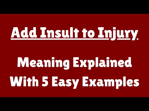 Add Insult to Injury Meaning and Example Explained, Add Insult to Injury Meaning in English